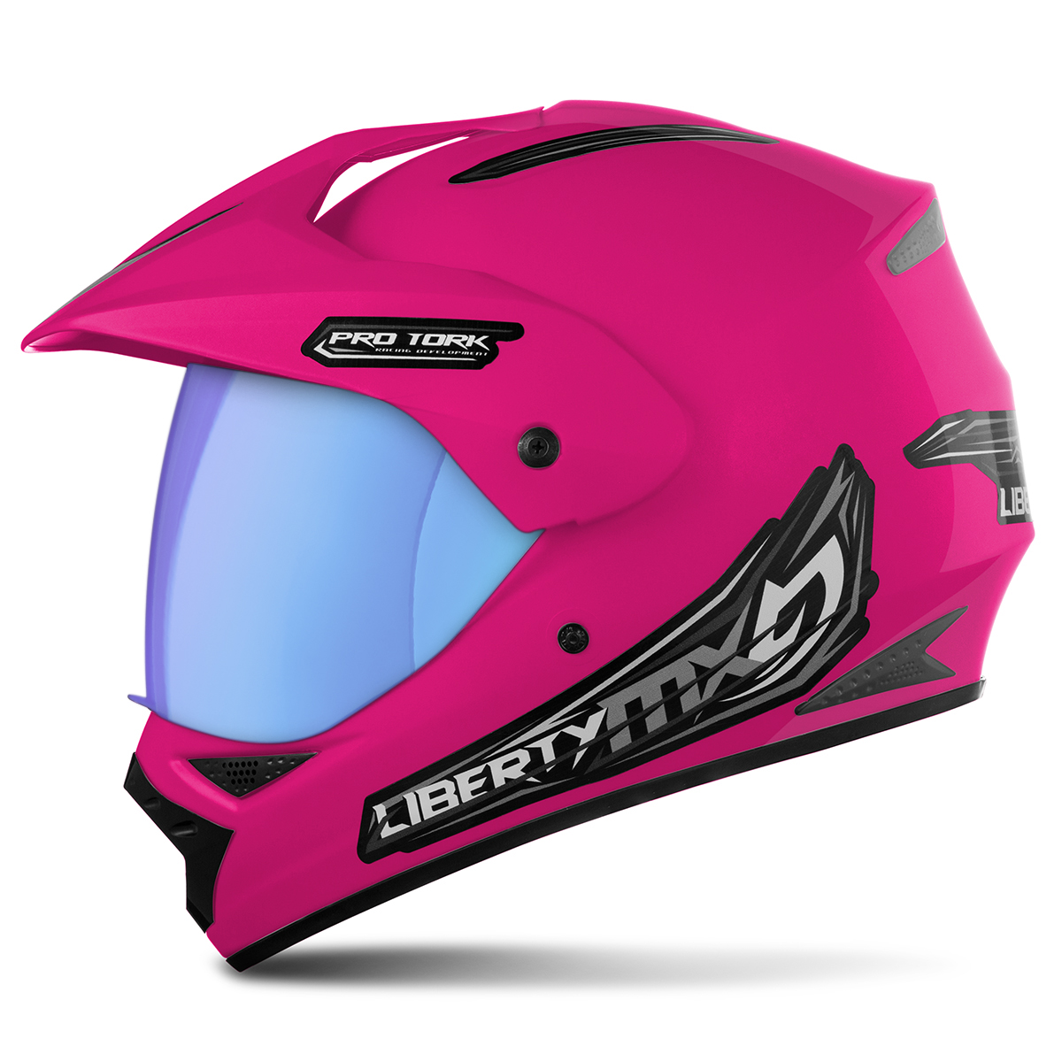 Capacete Motocross Trilha Enduro Fechado Pro Tork Liberty Mx Vision Pro ...
