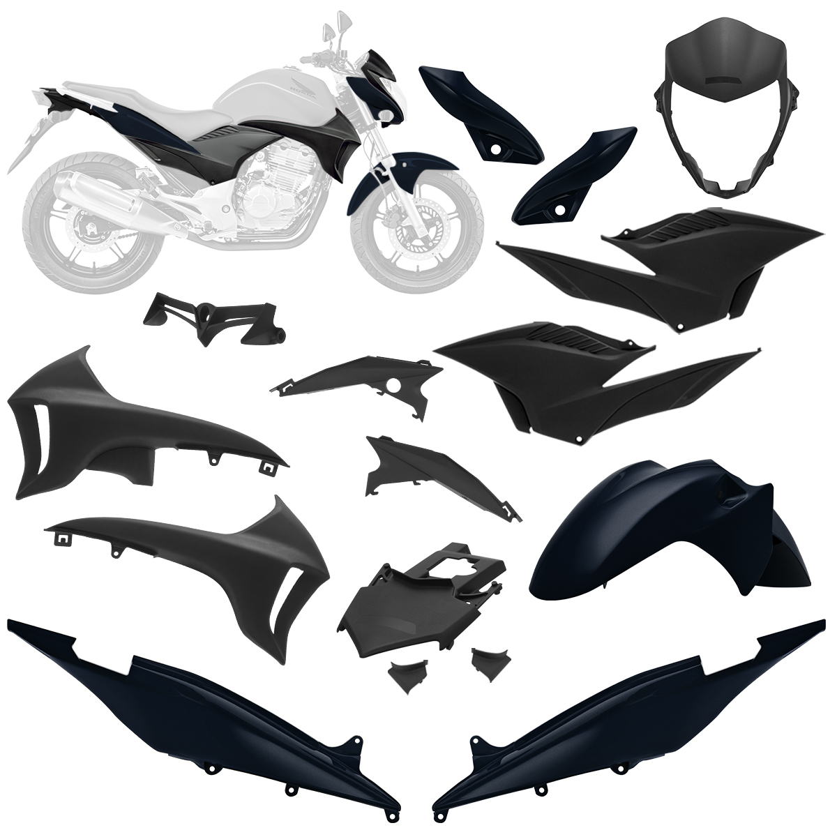 Compre Kit Carenagem 9 Peças Pro Tork Cb 300r 2010/12 - Sportbay
