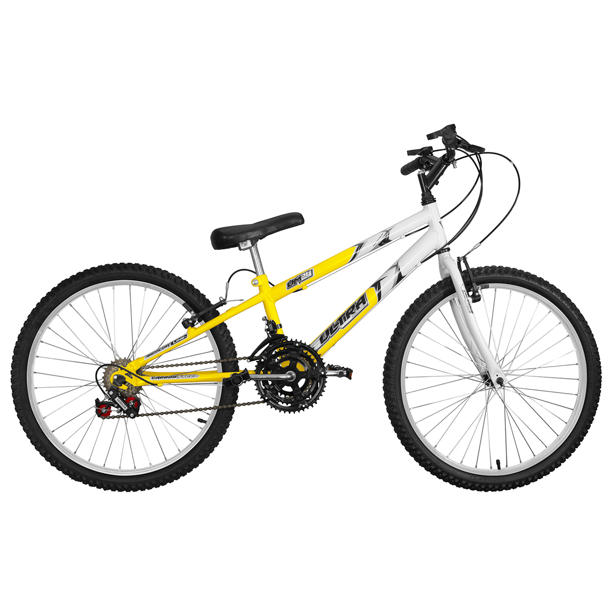 Bicicleta Aro 24 Ultra Bikes Rebaixada Bicolor 18 Marchas